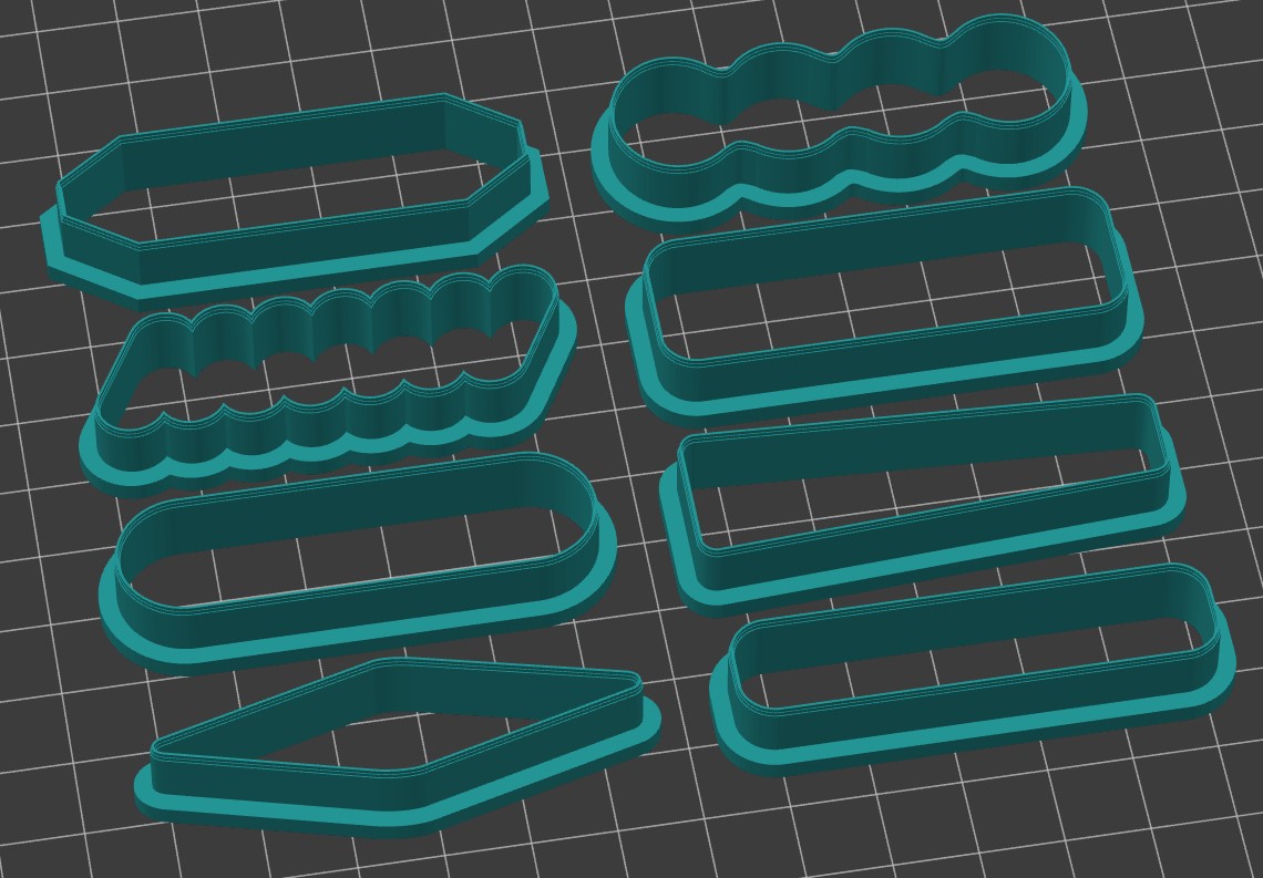 STL file RECTANGLE SHAPE CUTTERS・3D printer design to download・Cults
