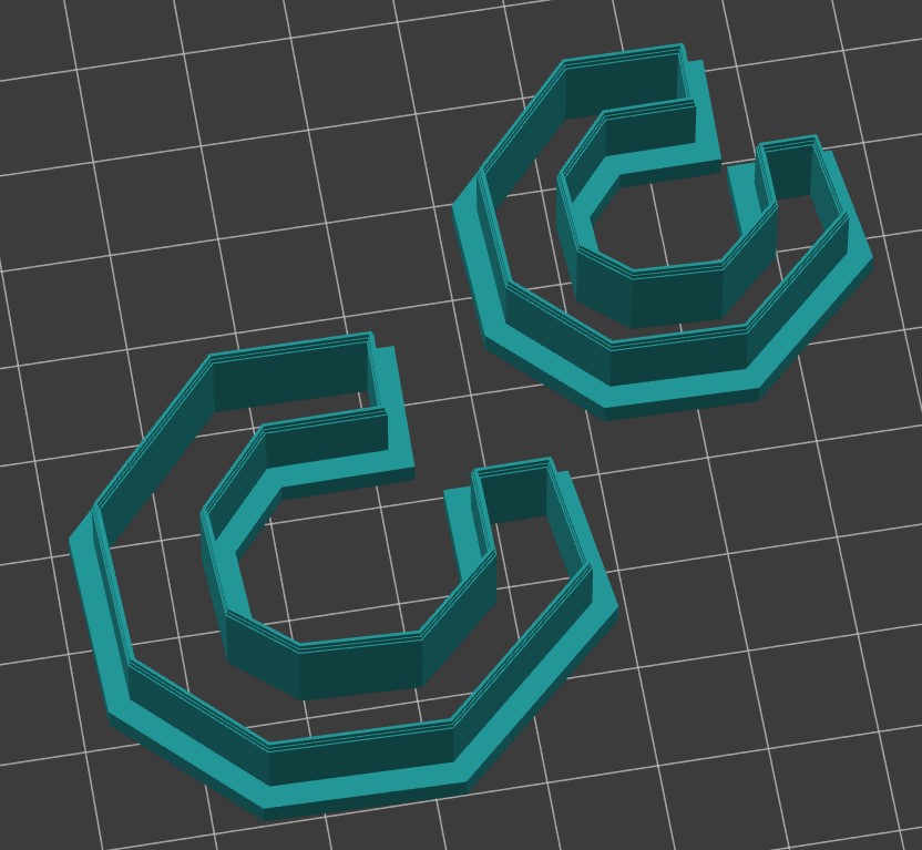 STL file HALF OCTAGON SHAPE CUTTERS・3D printable model to download・Cults