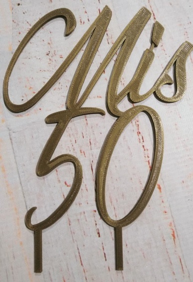 STL file Cake Topper Mis 50 🍰・3D print model to download・Cults