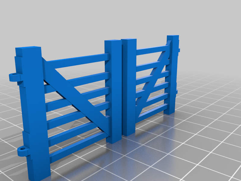 Free 3D file 28mm 'Industrial' Wooden Fence and Gate 🪵・3D printable ...