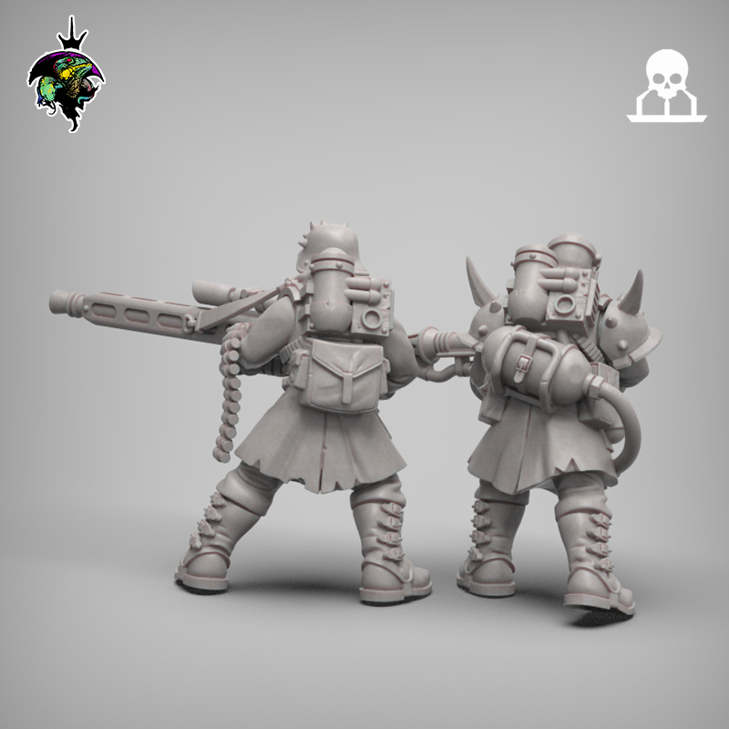 3D file Heretic Flamethrower and Machine Gun Operator・3D printable ...