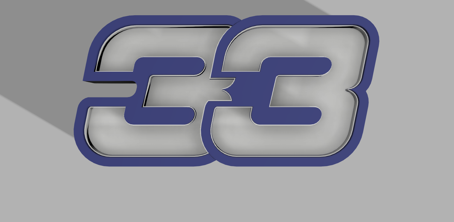 Archivo STL Con El Número 33 De Max Verstappen・Diseño, 49% OFF