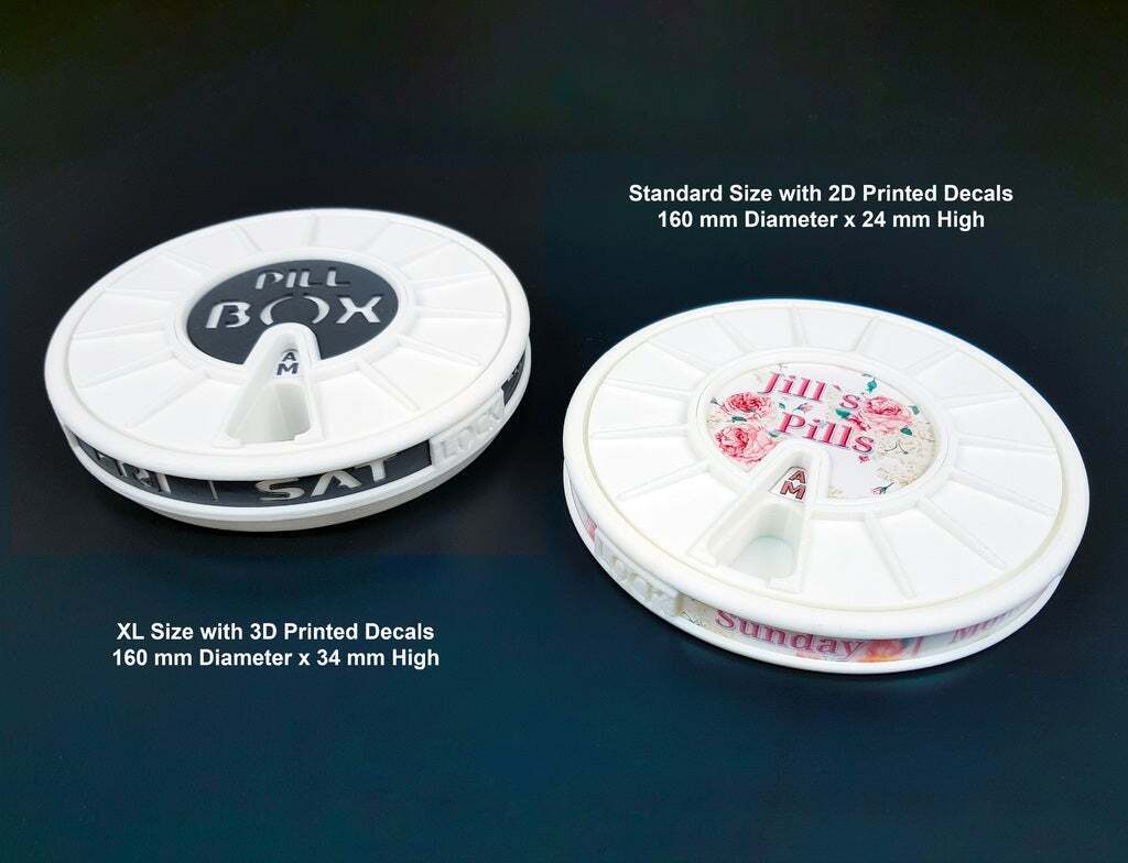 Free STL file Pill Box with AM PM Apertures V3 - It's Personal!・3D ...