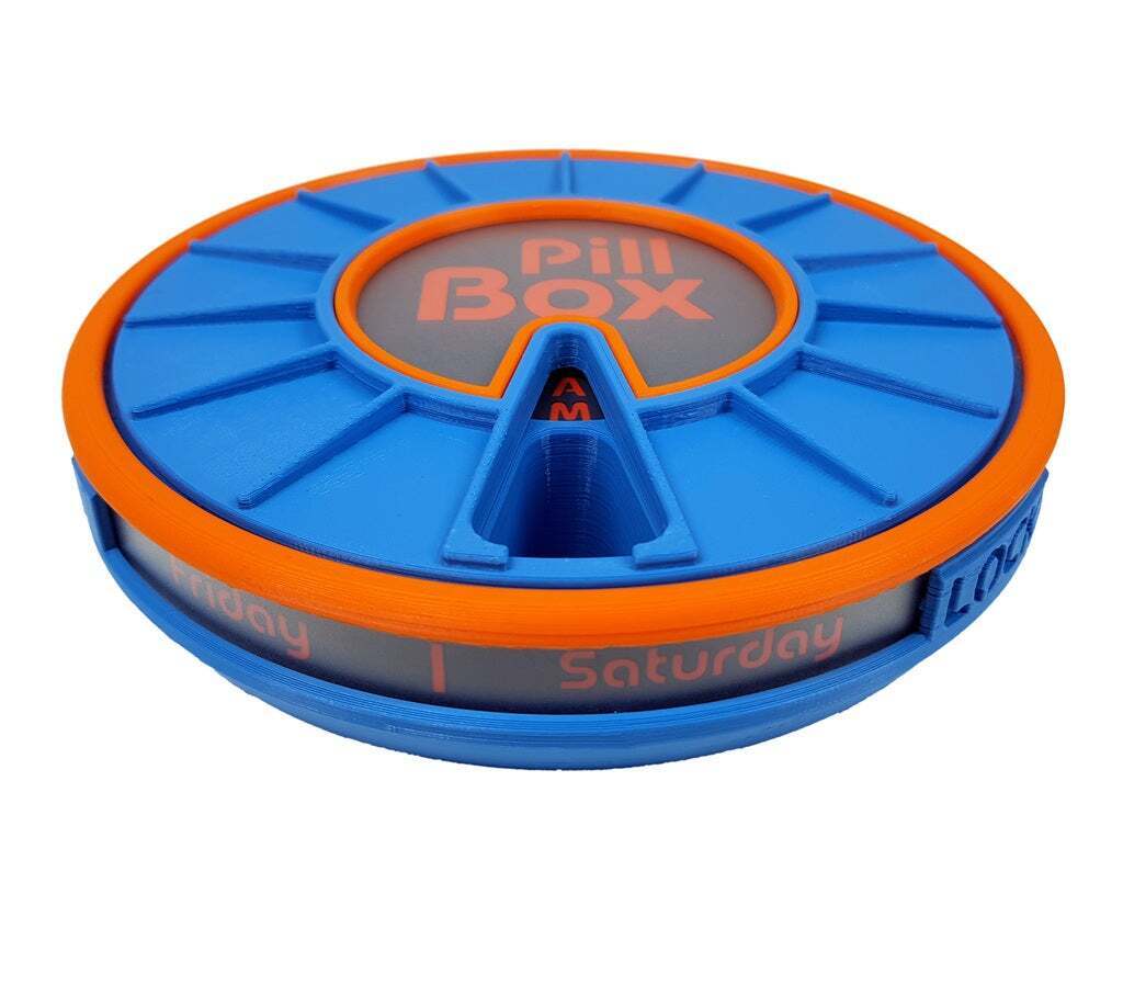 Free STL file Pill Box with AM PM Apertures V3 - It's Personal!・3D ...