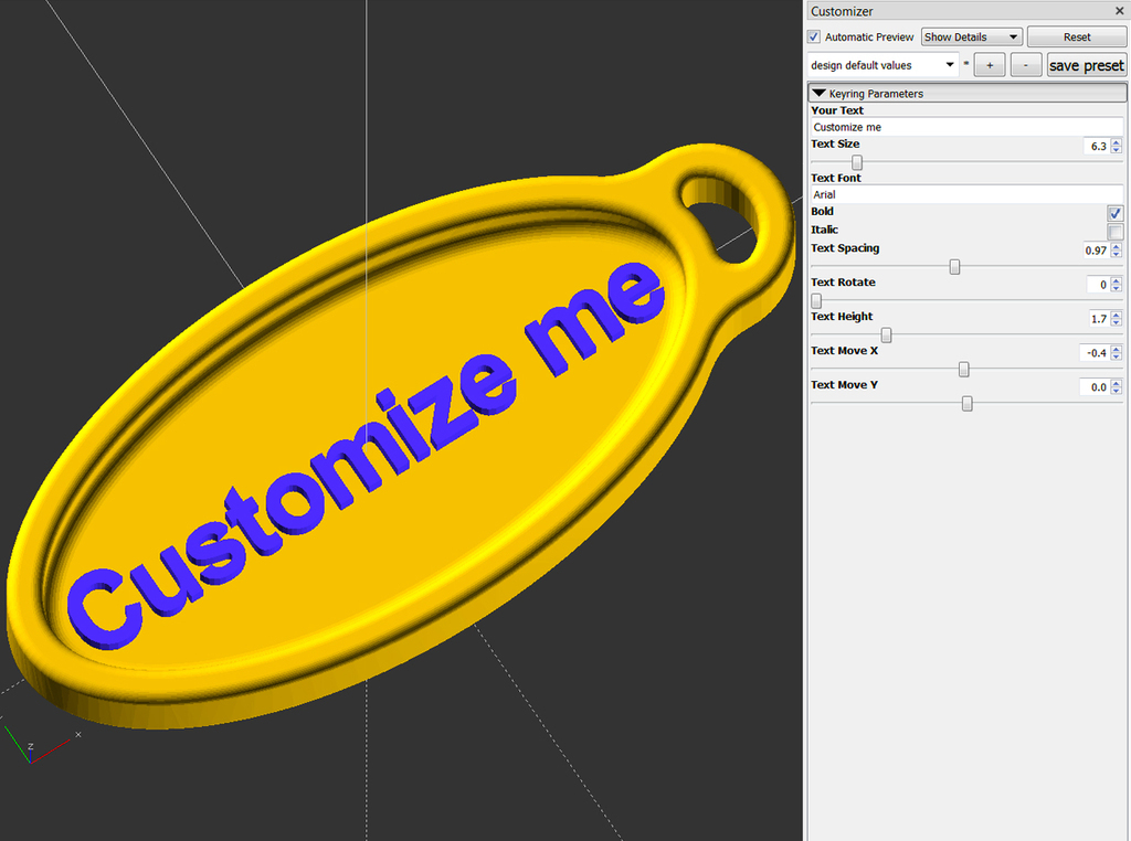 Free STL file Customizable keyring・3D printable design to download・Cults