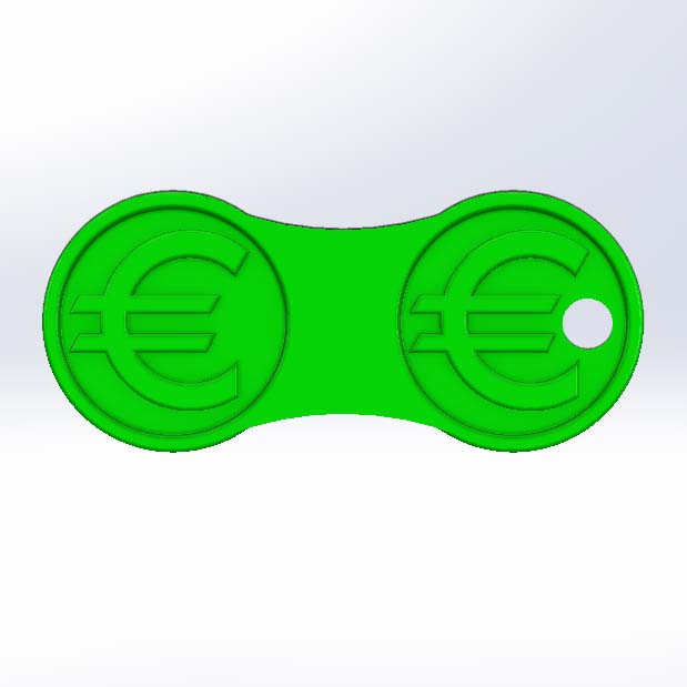 STL file token coin shopping cart・3D printing template to download・Cults