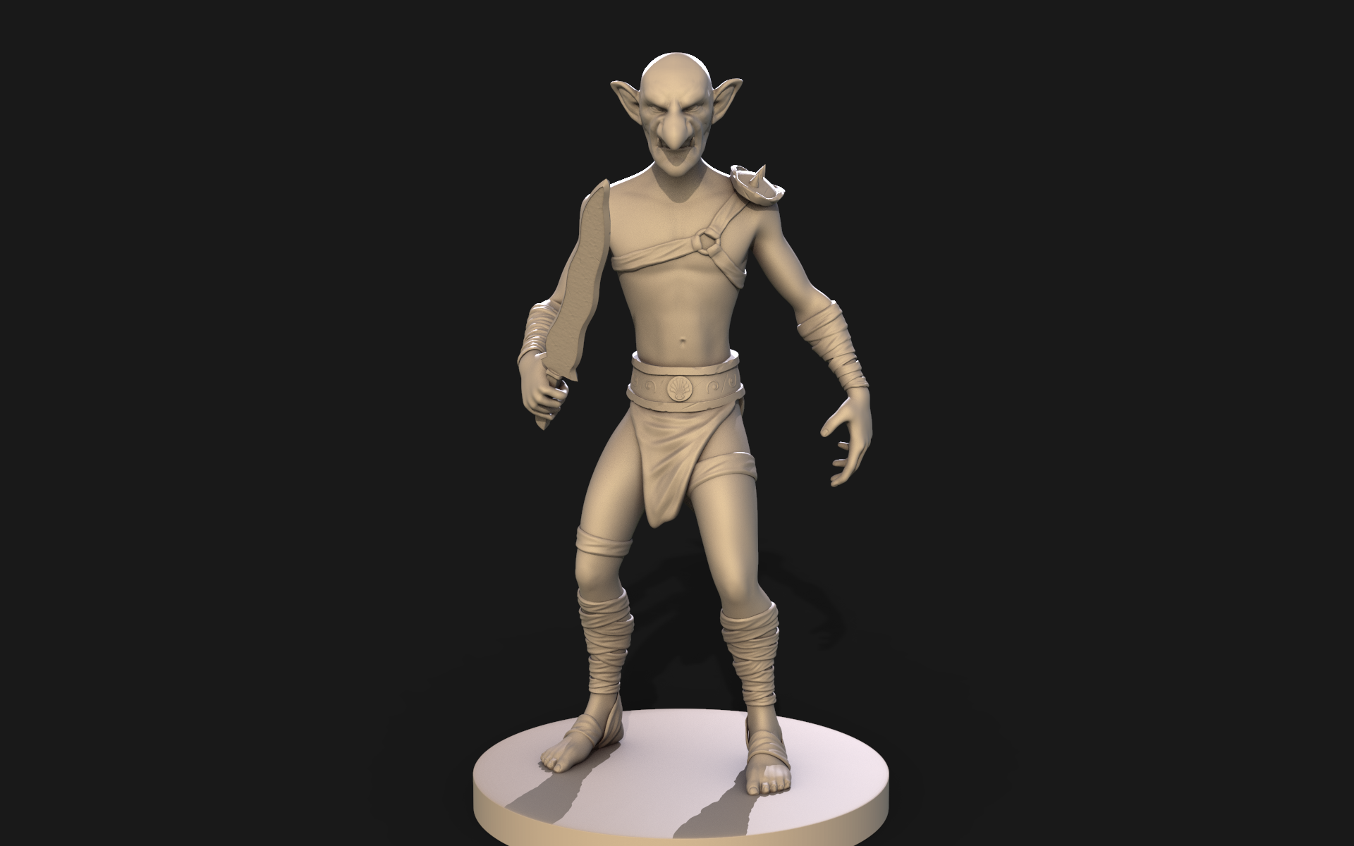 Free STL file Goblin Warrior・3D printer design to download・Cults