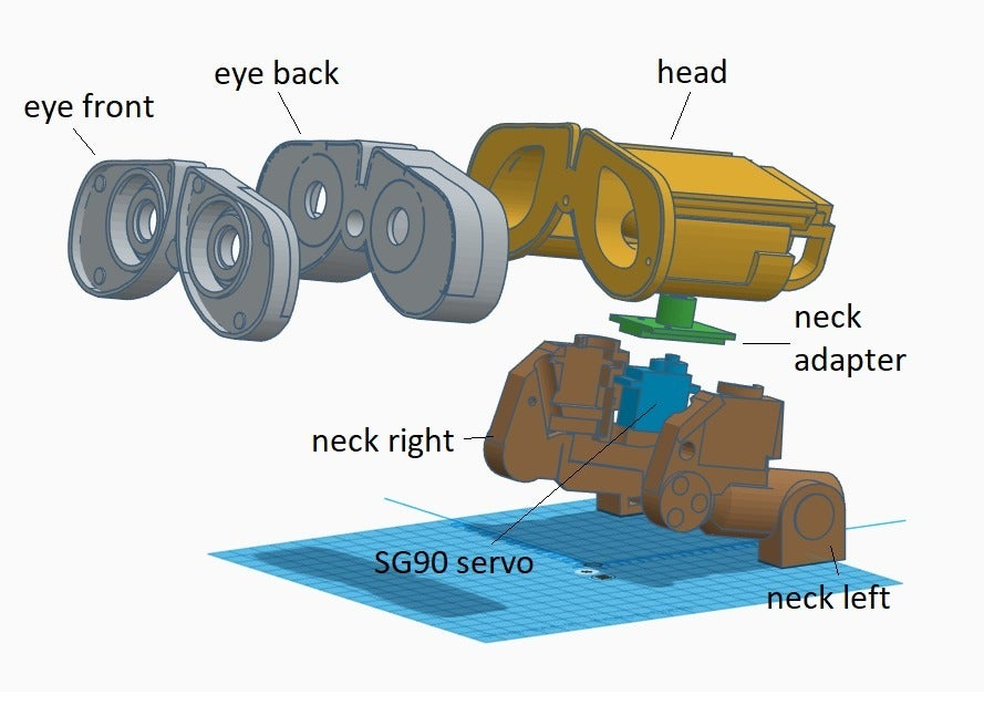 Free STL file WALL-E head and neck remix 🤖・Design to download and 3D ...