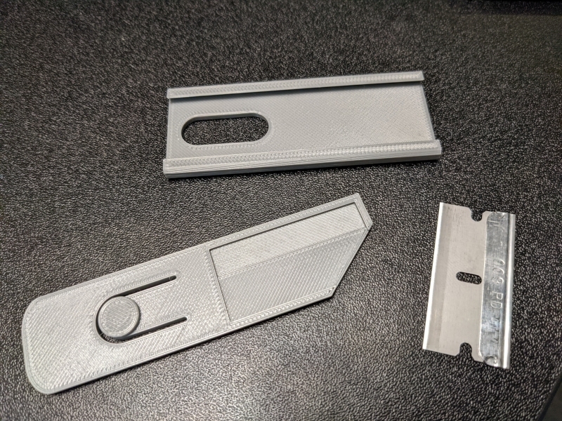 Free STL file Retractable Single-Edge Razor Box-Cutter・Object to ...