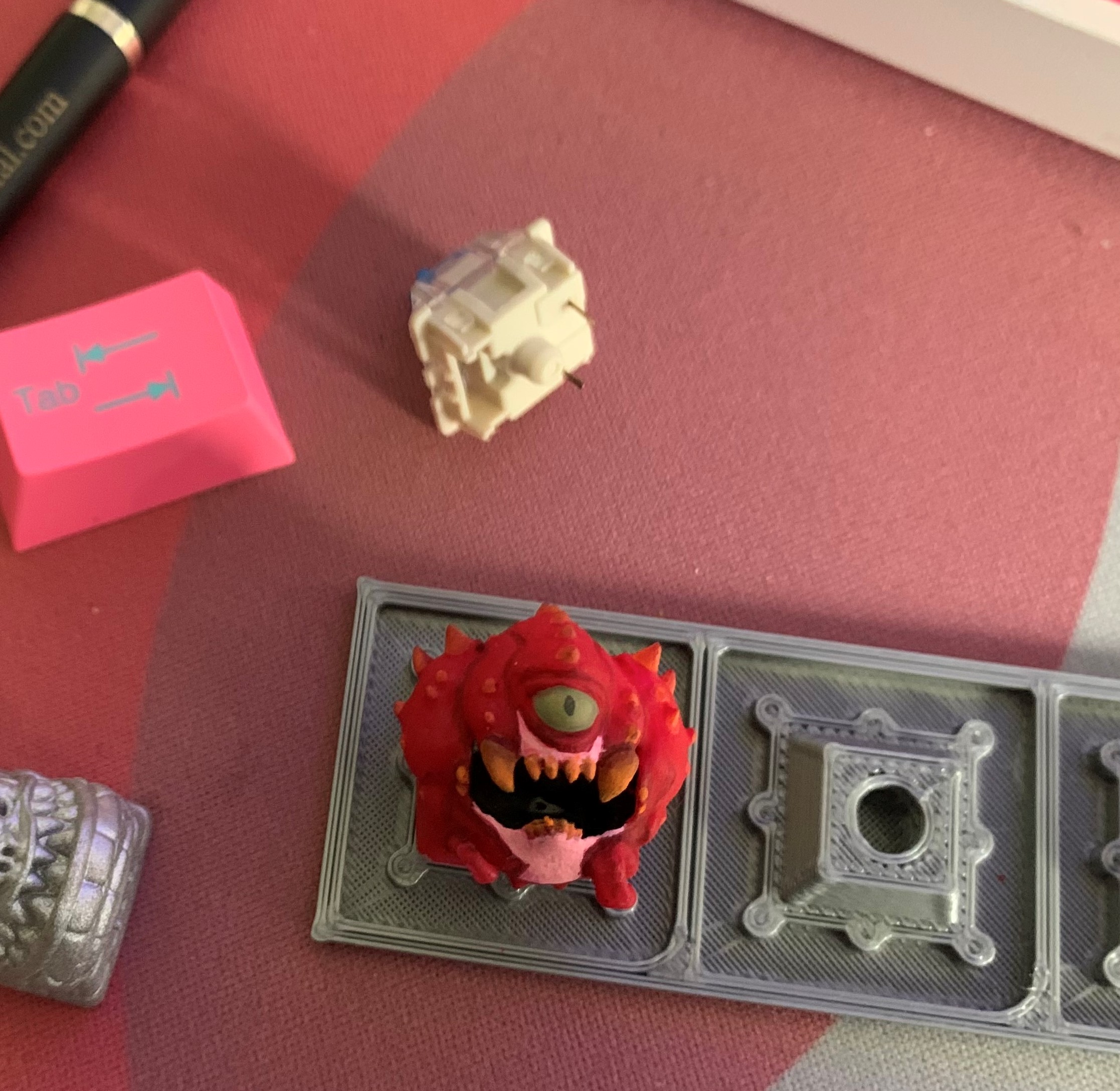Stl File Cacodemon Keycap・3d Print Design To Download・cults