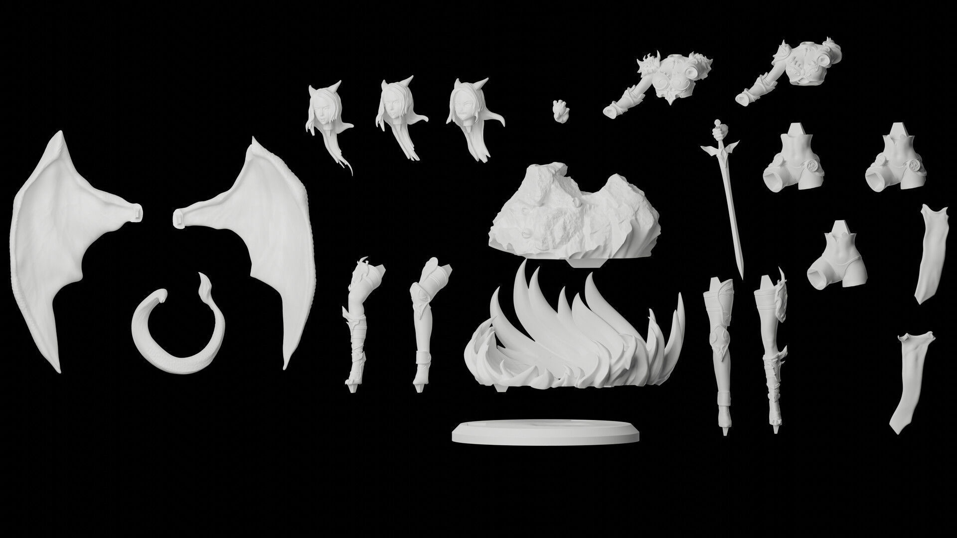 STL file Charizard Girl Figure STL 3D print model・3D printer design to ...