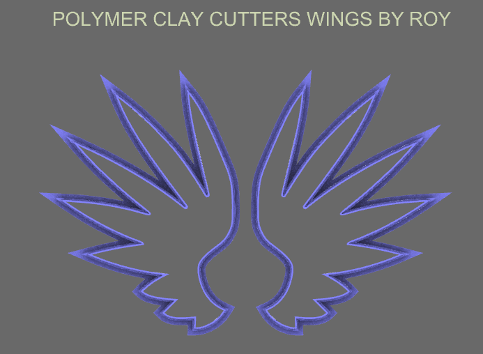 STL file POLYMER CLAY CUTTERS WINGS BY ROY・3D print model to download・Cults