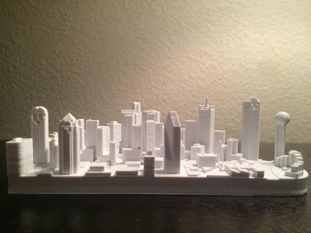 Free 3D file Dallas Skyline (downtown)・3D printing idea to download・Cults