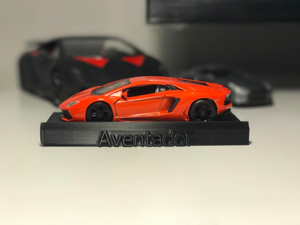 Free STL file Small lamborghini aventador Model car stand・3D printing ...