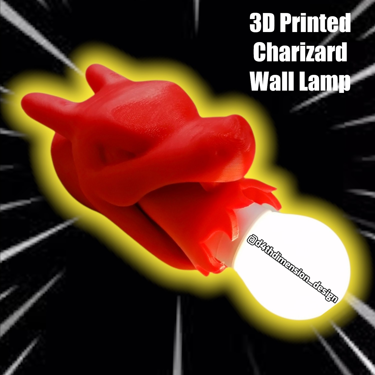 STL file Charizard Bulb Light - Pokemon Creation 💡・3D printer design to ...