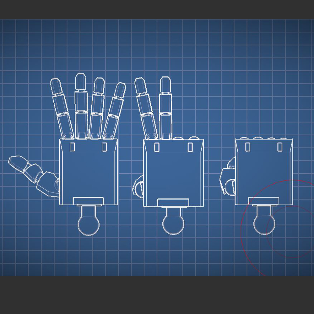 STL file GUNPLA 1/144 HAND TRIPACK ・3D printing idea to download・Cults