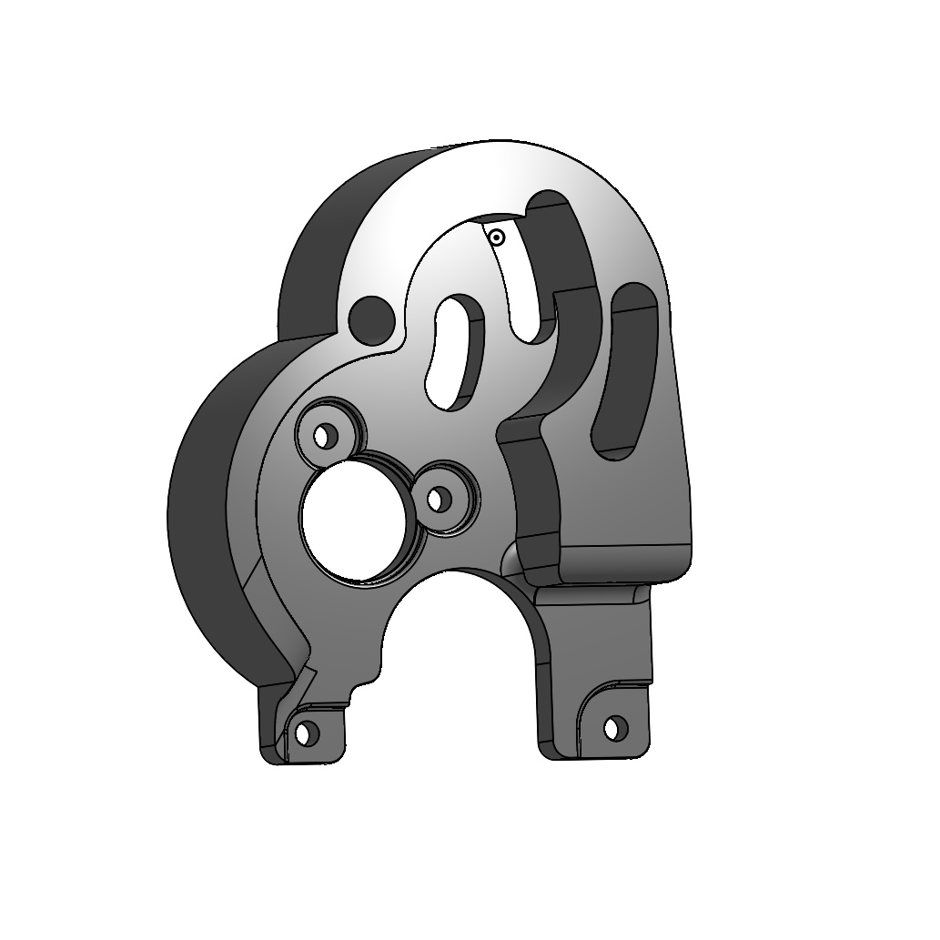 STL file SCX24 Surpass 2030/2040 brushless motor mount 🚗・Template to ...