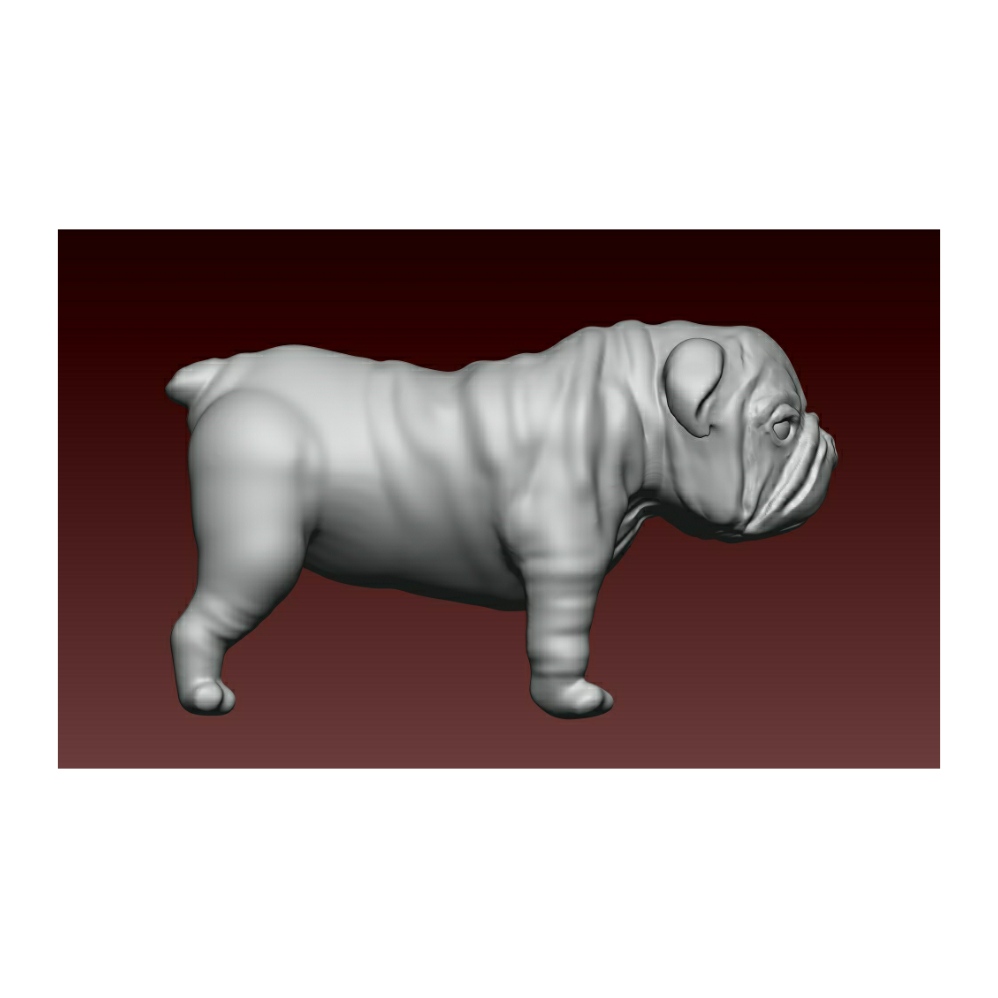 STL file Puppy Bulldog・3D print object to download・Cults