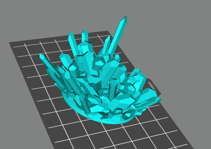 STL file Large Crystal Cluster for Tabletop Gaming.・3D print design to ...