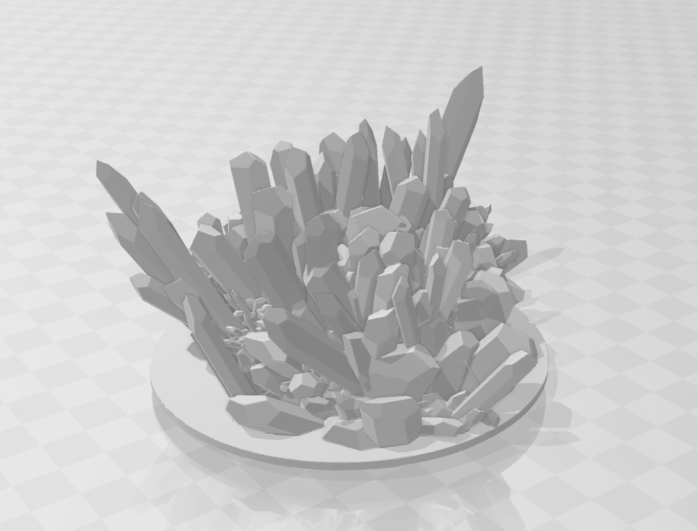 OBJ file CRYSTAL CLUSTER FORMATION WITH ALCOVE FOR SMALL LED 'TEA-LIGHT ...