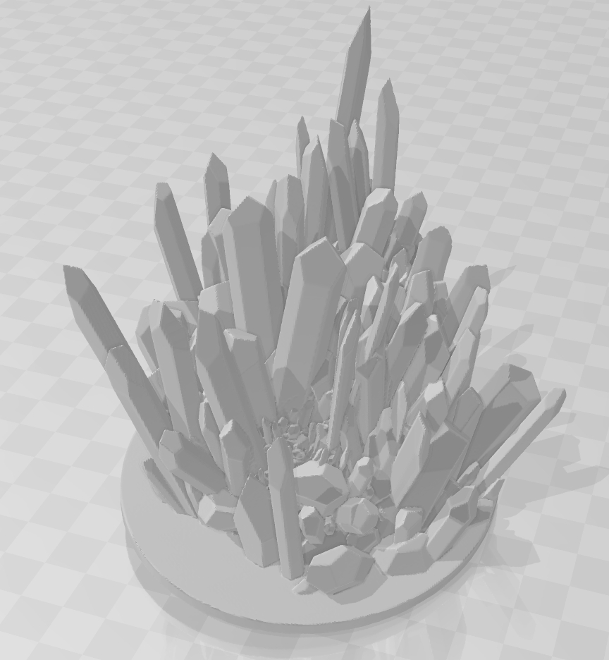 STL file 10cmx10cm Crystal Cluster Formation with Alcove for Small LED ...