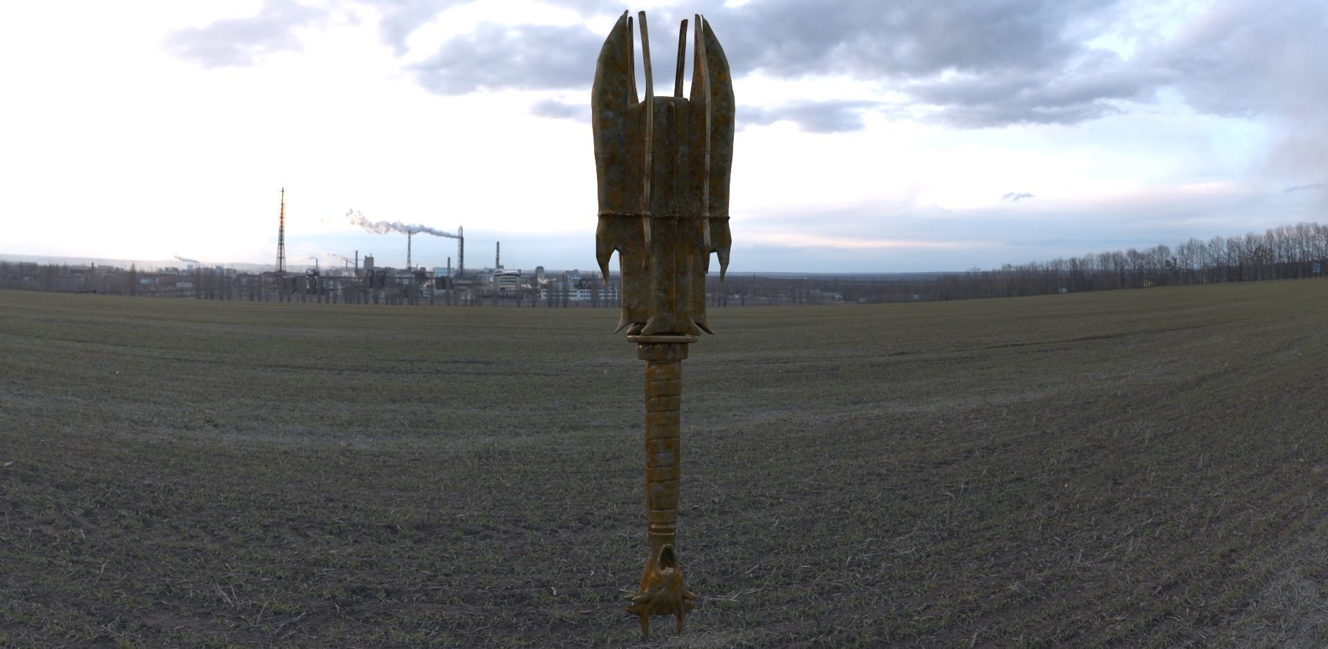 OBJ file Demon Mace・3D printable model to download・Cults