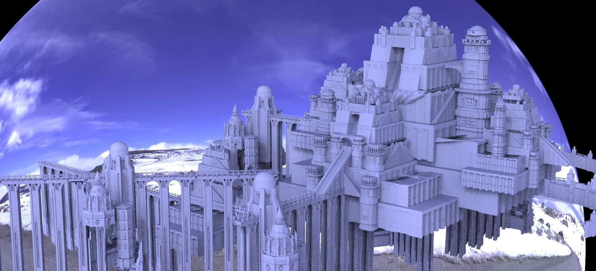 OBJ file Ancient City Hyboria 3D・3D printer design to download・Cults