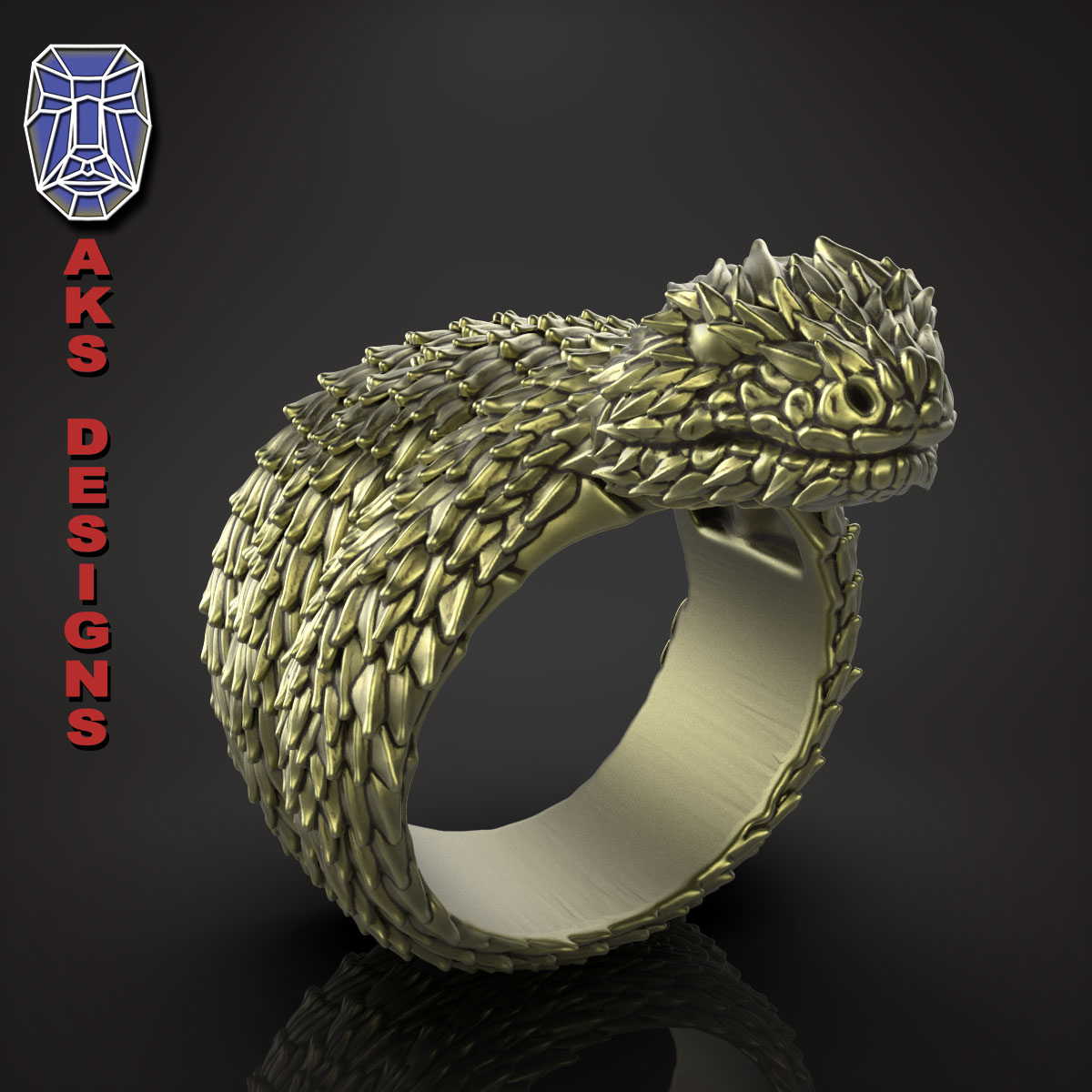 3D file snake 1 ring Jewelry・3D printable model to download・Cults