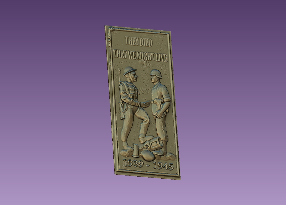 STL file ww2 memorial plaque・3D printable model to download・Cults