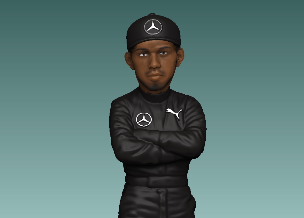 STL file Lewis Hamilton figure・3D printable model to download・Cults