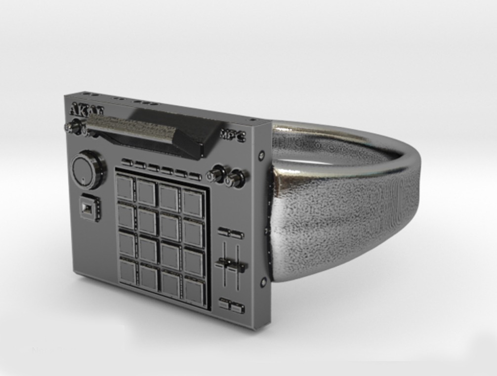 STL file Akai mpc, Aphex twin & Wild Style Graffiti Rings 🧑‍🎨・3D print model to download・Cults