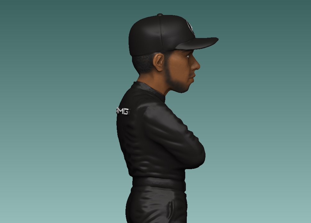 Fichier STL Figure de Lewis Hamilton 🗿・Modèle pour imprimante 3D à ...