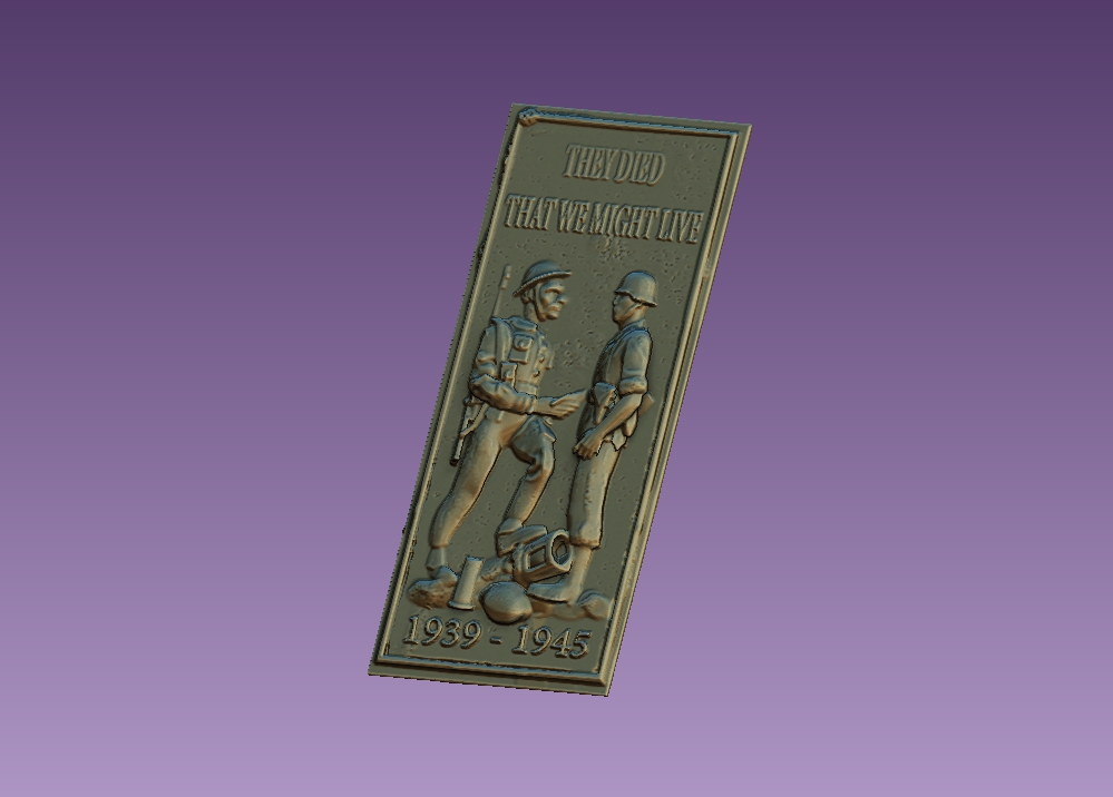 STL file ww2 memorial plaque・3D printable model to download・Cults