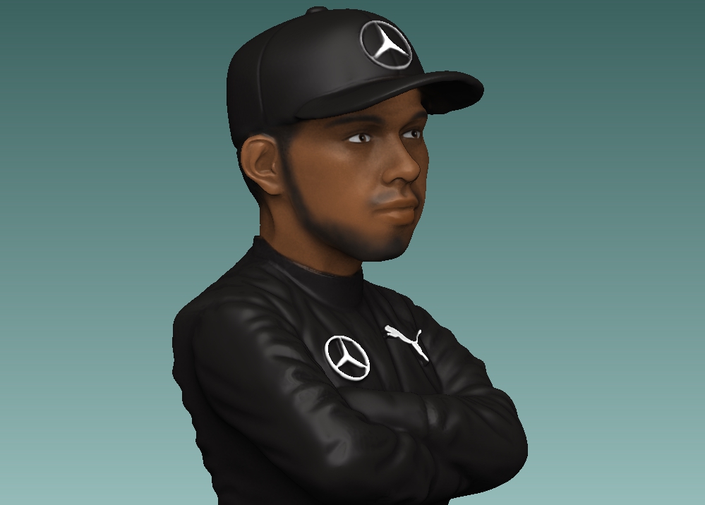 Archivo STL La figura de Lewis Hamilton・Objeto de impresión 3D para ...