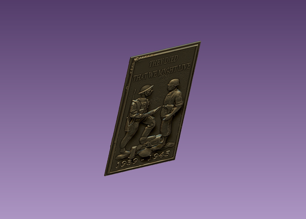 STL file ww2 memorial plaque・3D printable model to download・Cults