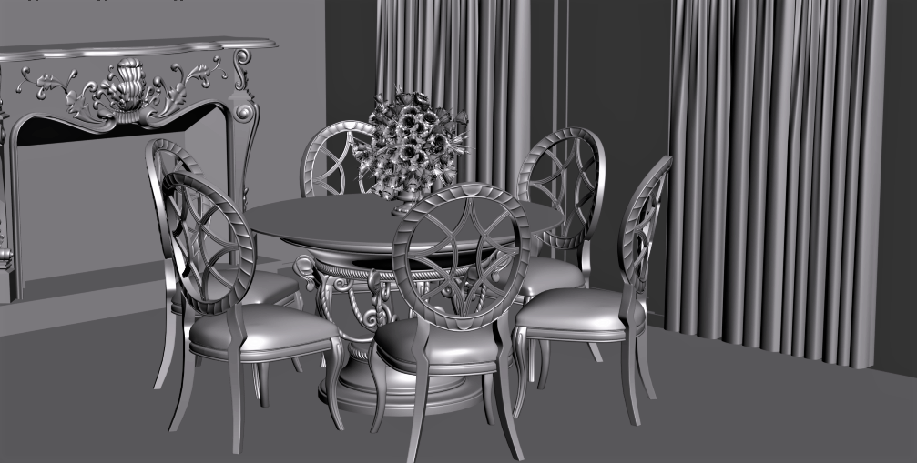 3D file Dining Table Set 3D Models・3D printer design to download・Cults