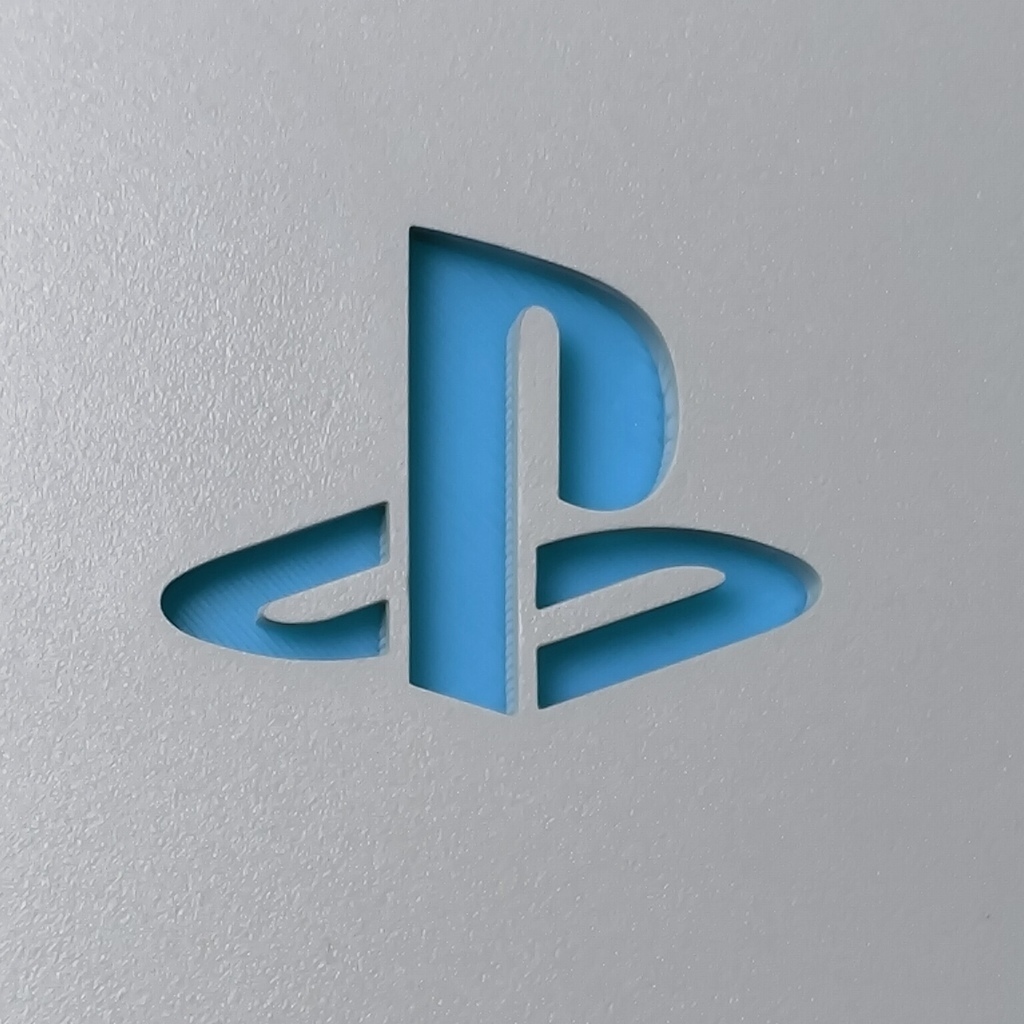 Free 3D file PlayStation PS5 Logo Insert - Quick 4 min print! 🎮 ...