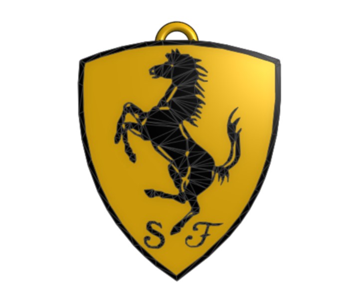 STL file Ferrari Keychain・3D printable design to download・Cults