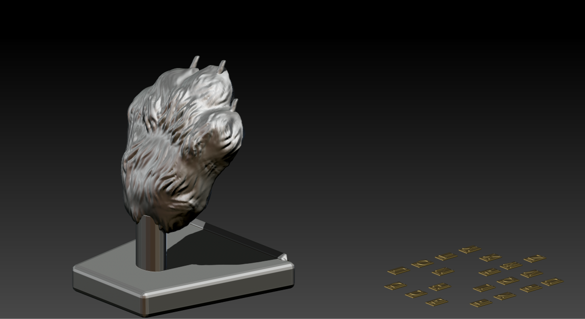 STL file Pet Paw with Base and Abc・3D printable model to download・Cults