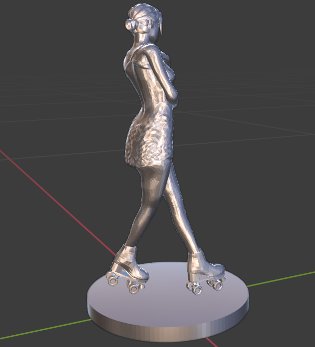 STL file Roller skating girl 👧・3D printer model to download・Cults