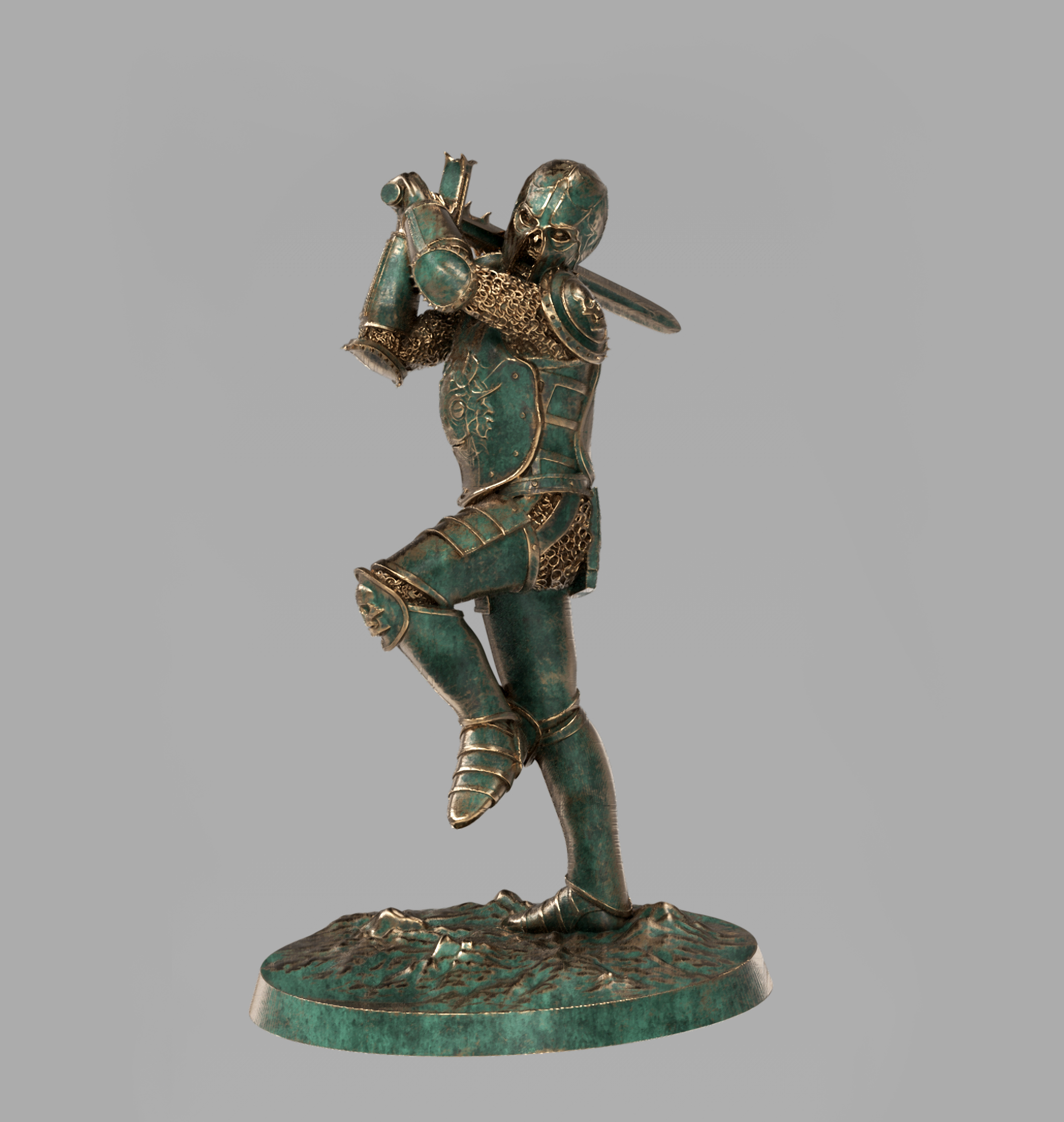 STL file Armoured vampire with two handed sword・3D printer design to ...