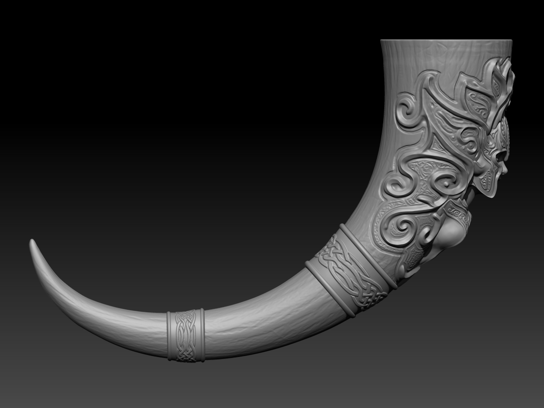 STL file Valkyrie Drinking Horn・Model to download and 3D print・Cults