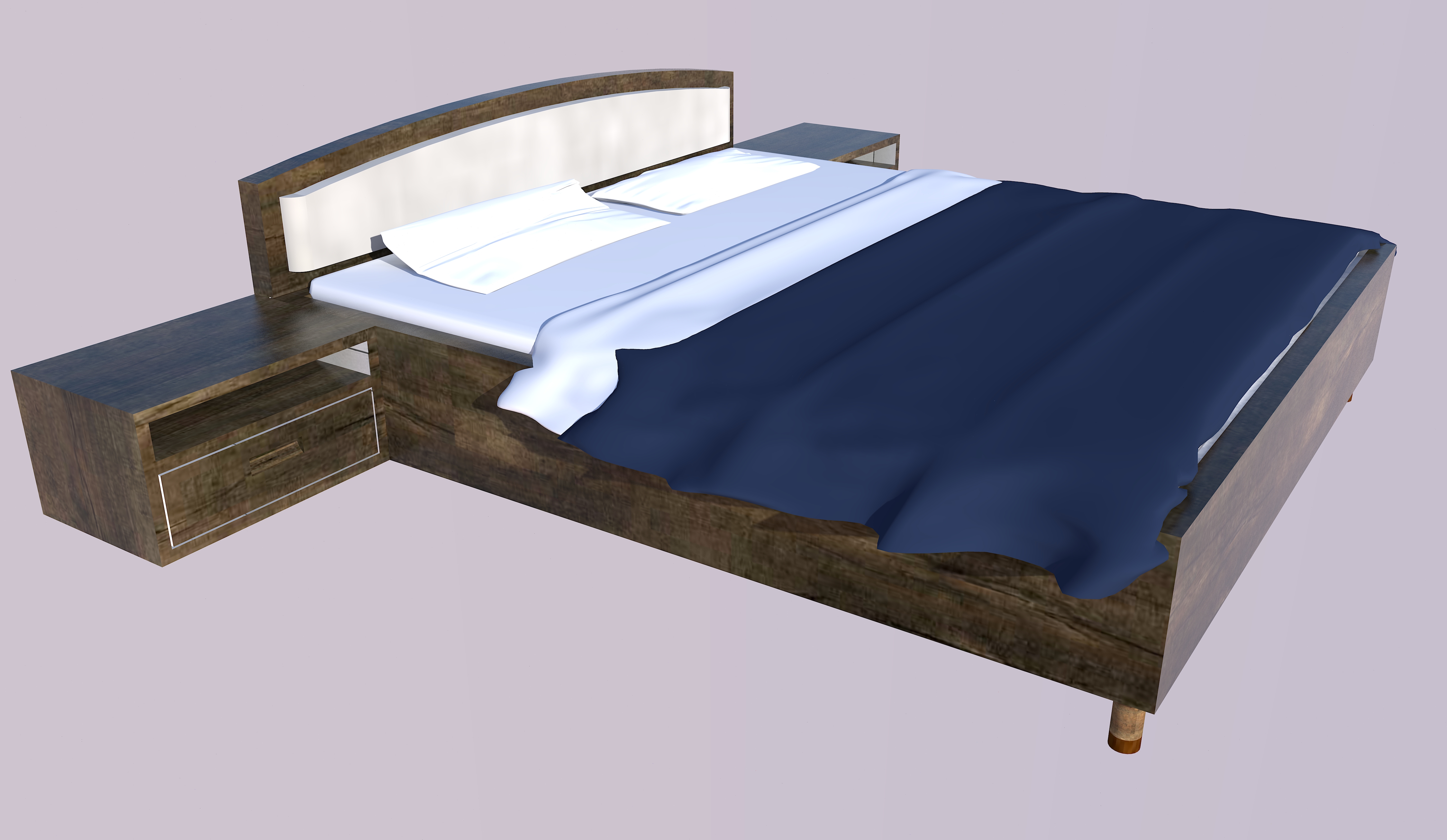 Archivo STL Wooden Bed Design・Modelo imprimible en 3D para descargar・Cults