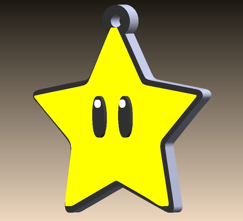 Free STL file Mario Bros Star・3D printing template to download・Cults