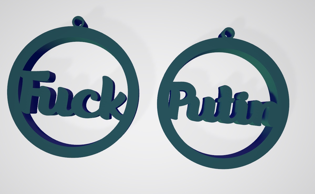 3D file Putin earring Ukraine Russia war 💍・3D print model to download・Cults