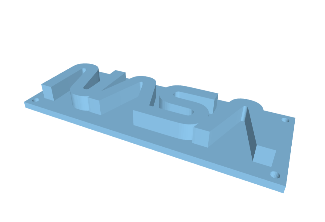 Free STL file NASA logo plate with screw holes・3D printing idea to ...