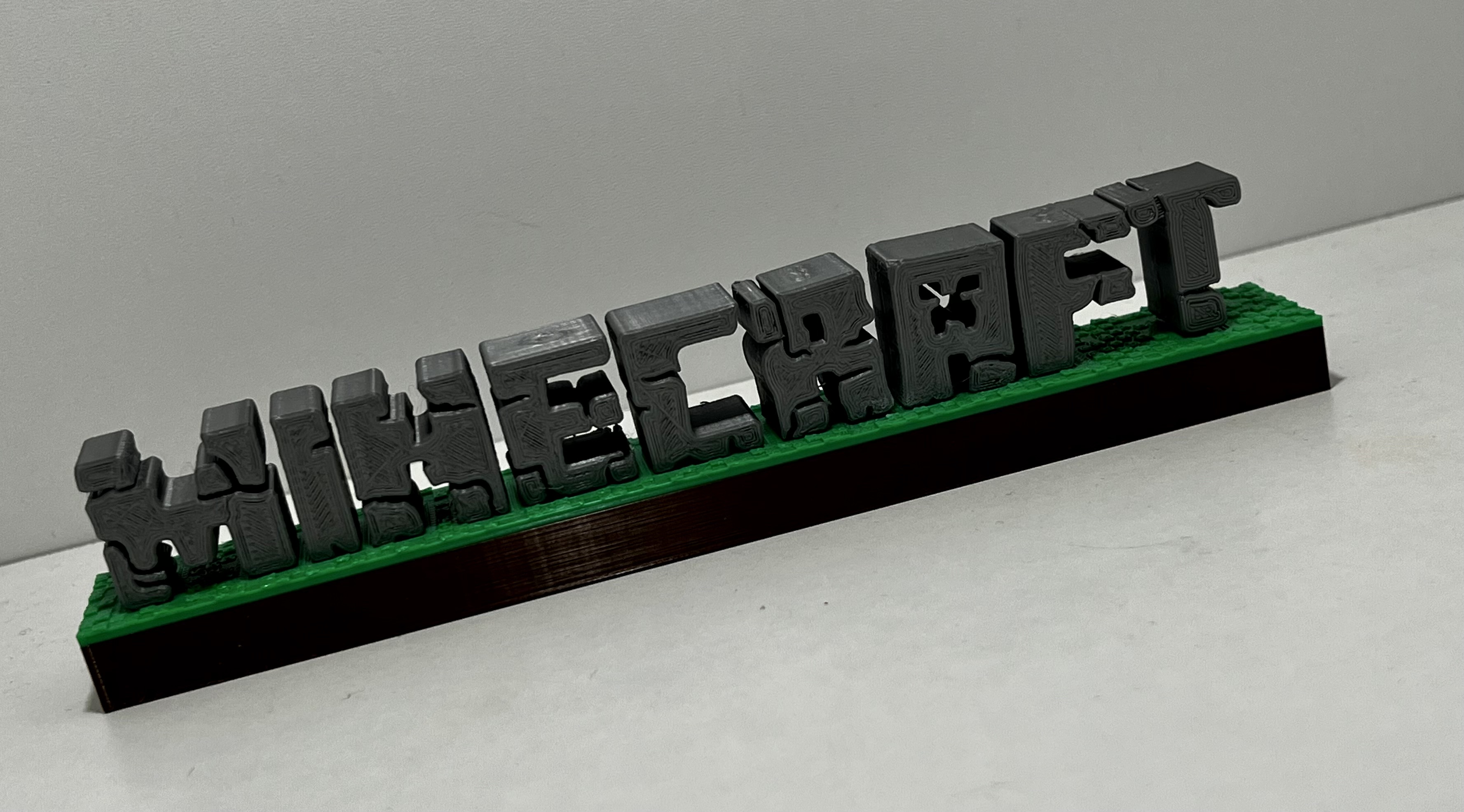 Imprimer en 3D Minecraft 3D logo • Fabriqué avec une imprimante 3D ...