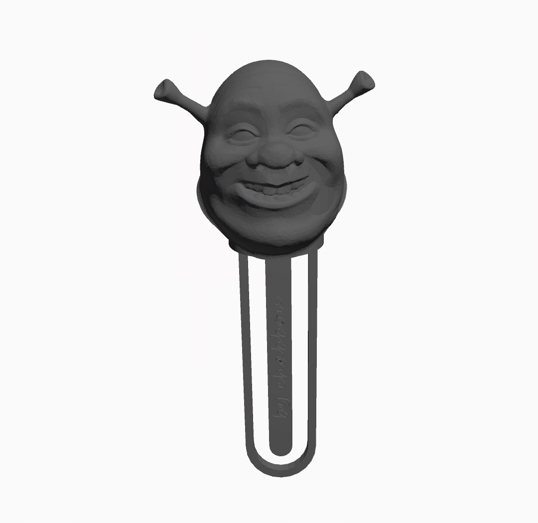 STL file Shrek bookmark 🔖・Model to download and 3D print・Cults