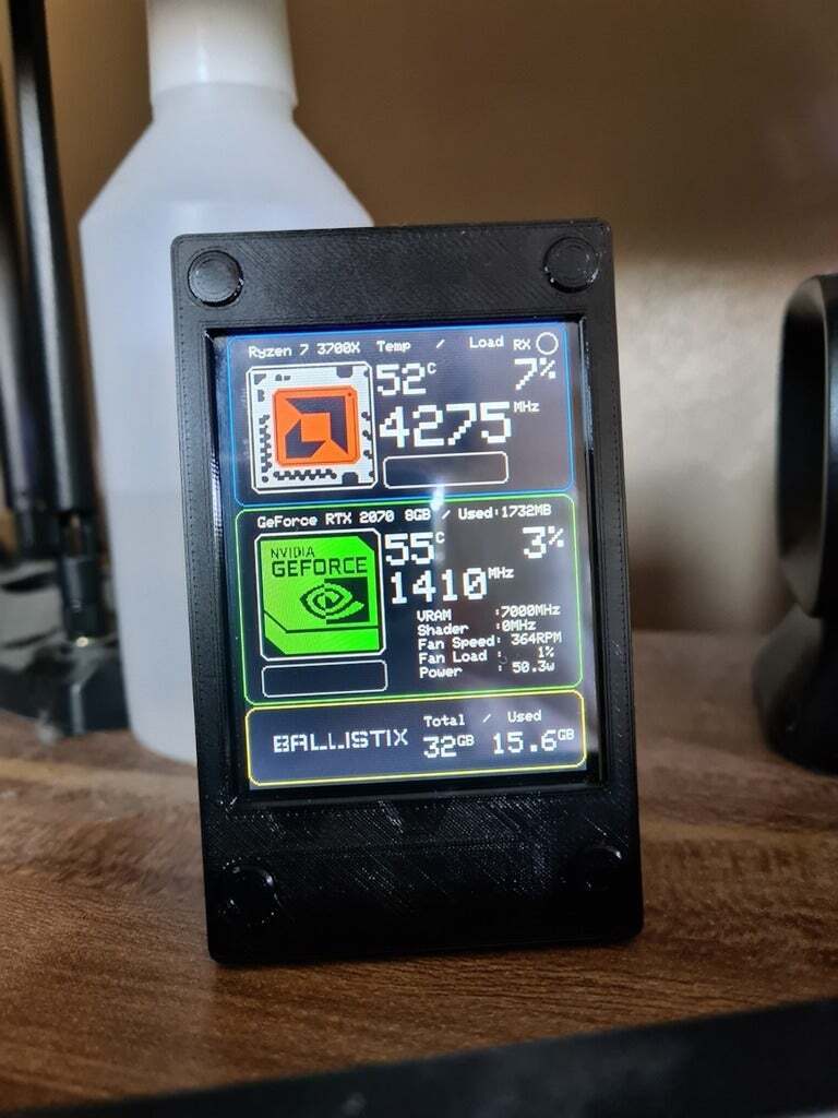 Free STL file PhatStats PC Stats Desktop Widget・3D printer design to ...