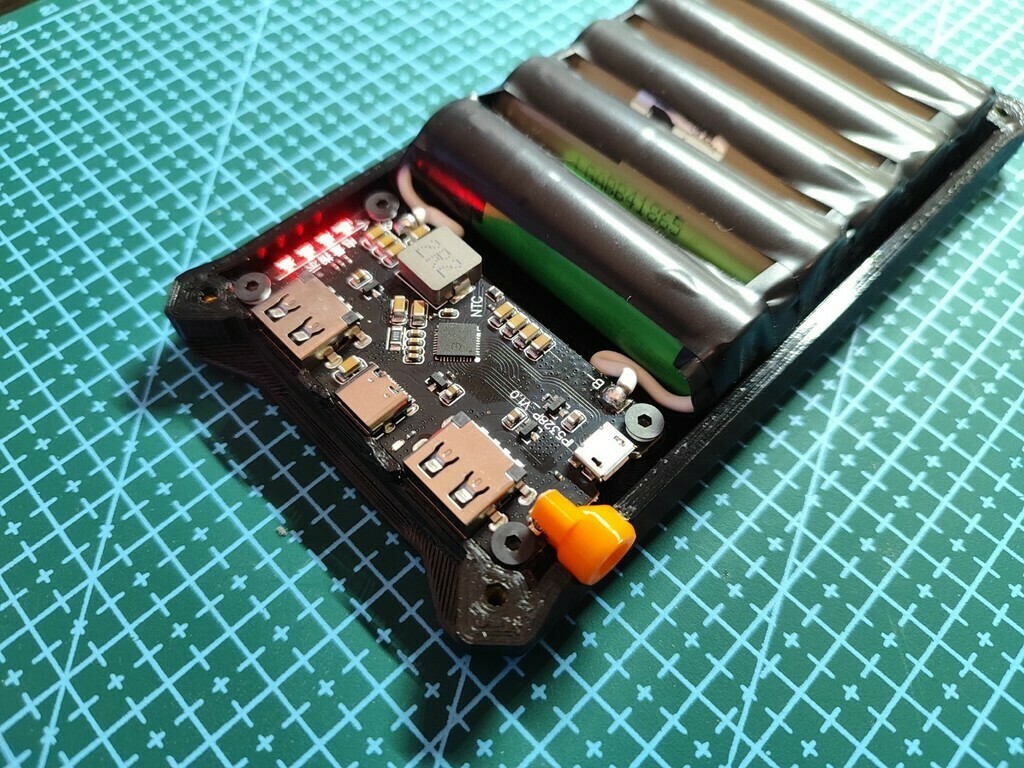 Free 3D file IP5328P Power Bank module case (5x 18650 cell) 🏦・3D print ...